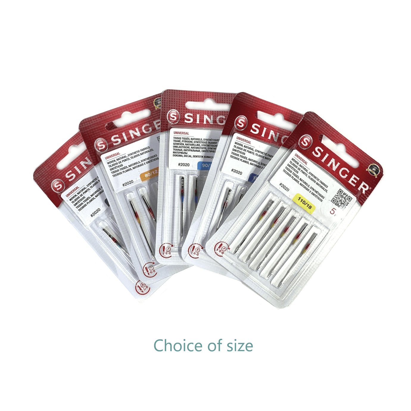Singer Sewing Machine Needles 15x1 Universal 2020 5 Pack - Choice of S ...