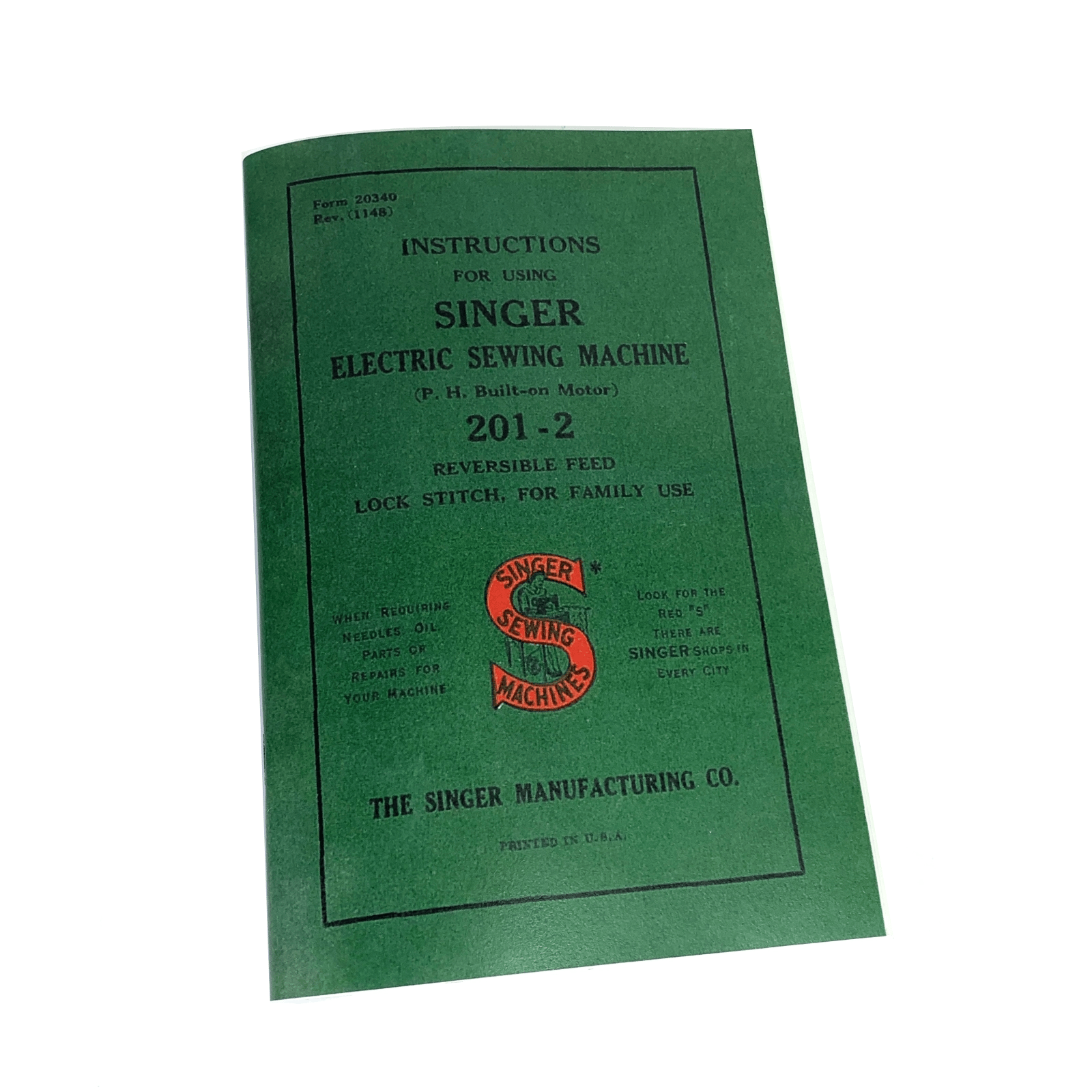 New Singer 201-2 Sewing Machine Instruction Manual Original or Large F ...