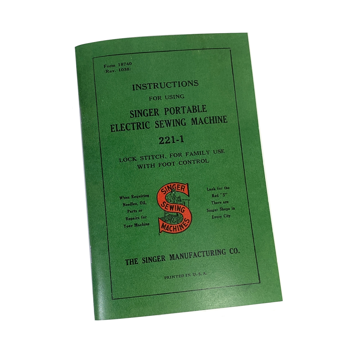 New Singer 221 Featherweight Sewing Machine Instruction Manual Original ...