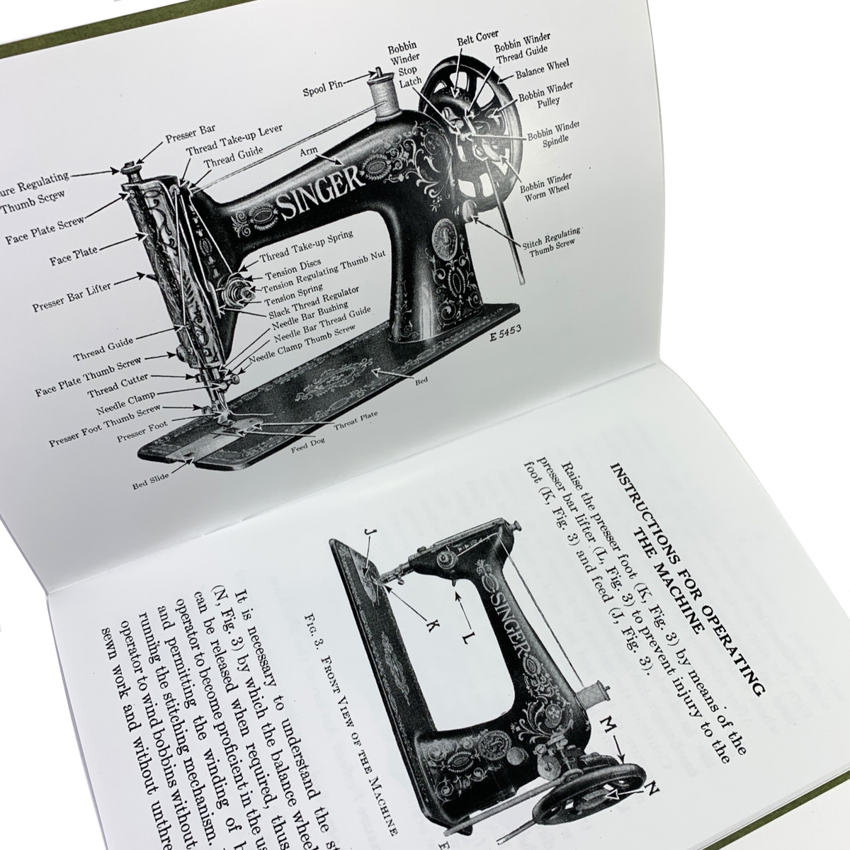 Singer 66 Red Eye Treadle Sewing Machine Instruction Manual New ...