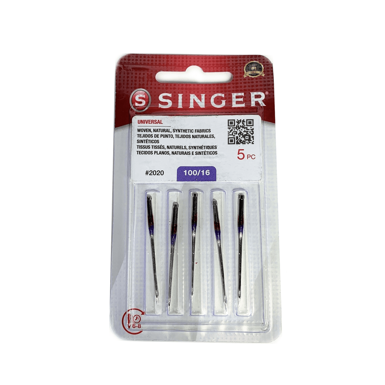 Singer Sewing Machine Needles 15x1 Universal 2020 5 Pack - Choice of S ...