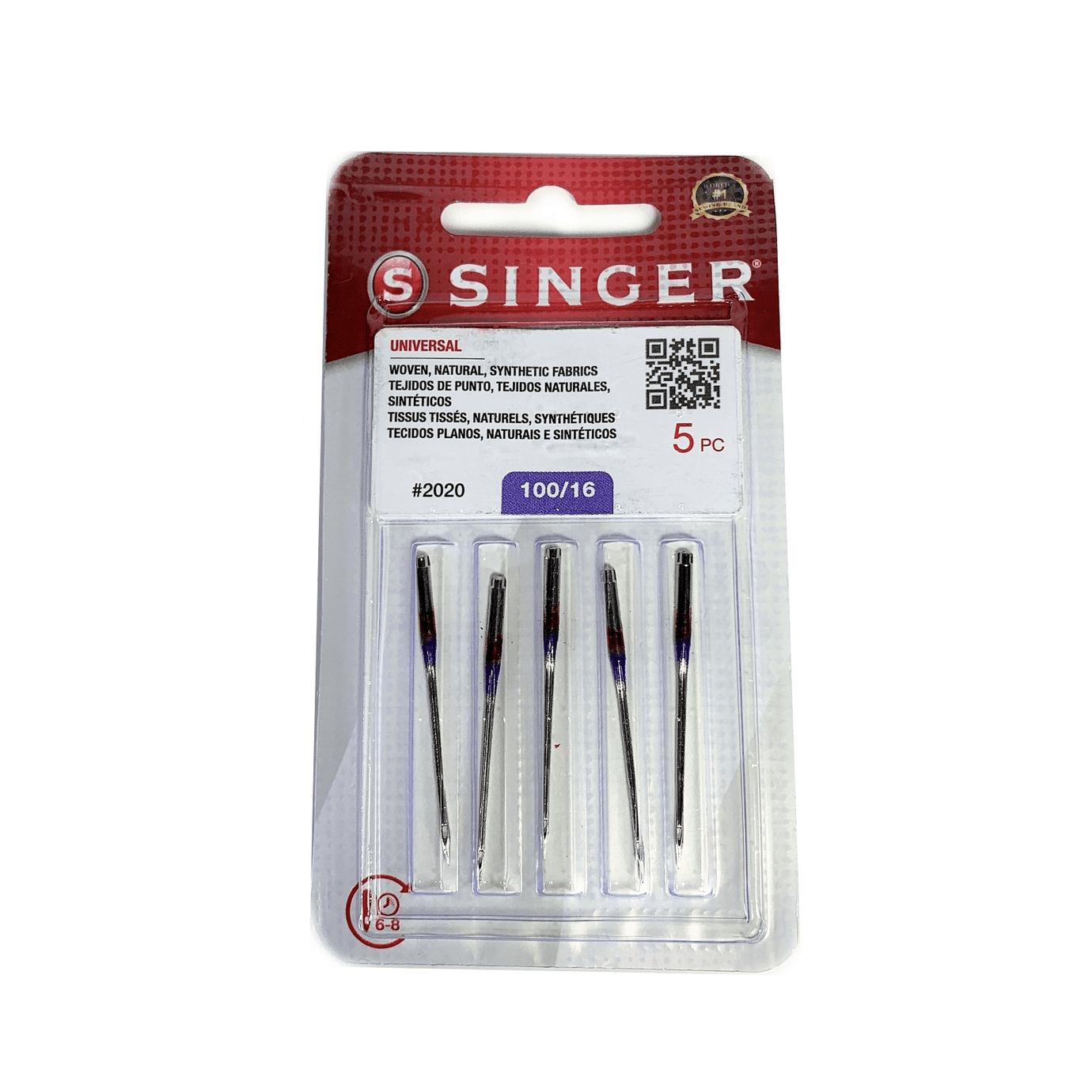 Singer Sewing Machine Needles 15x1 Universal 2020 5 Pack - Choice of S ...