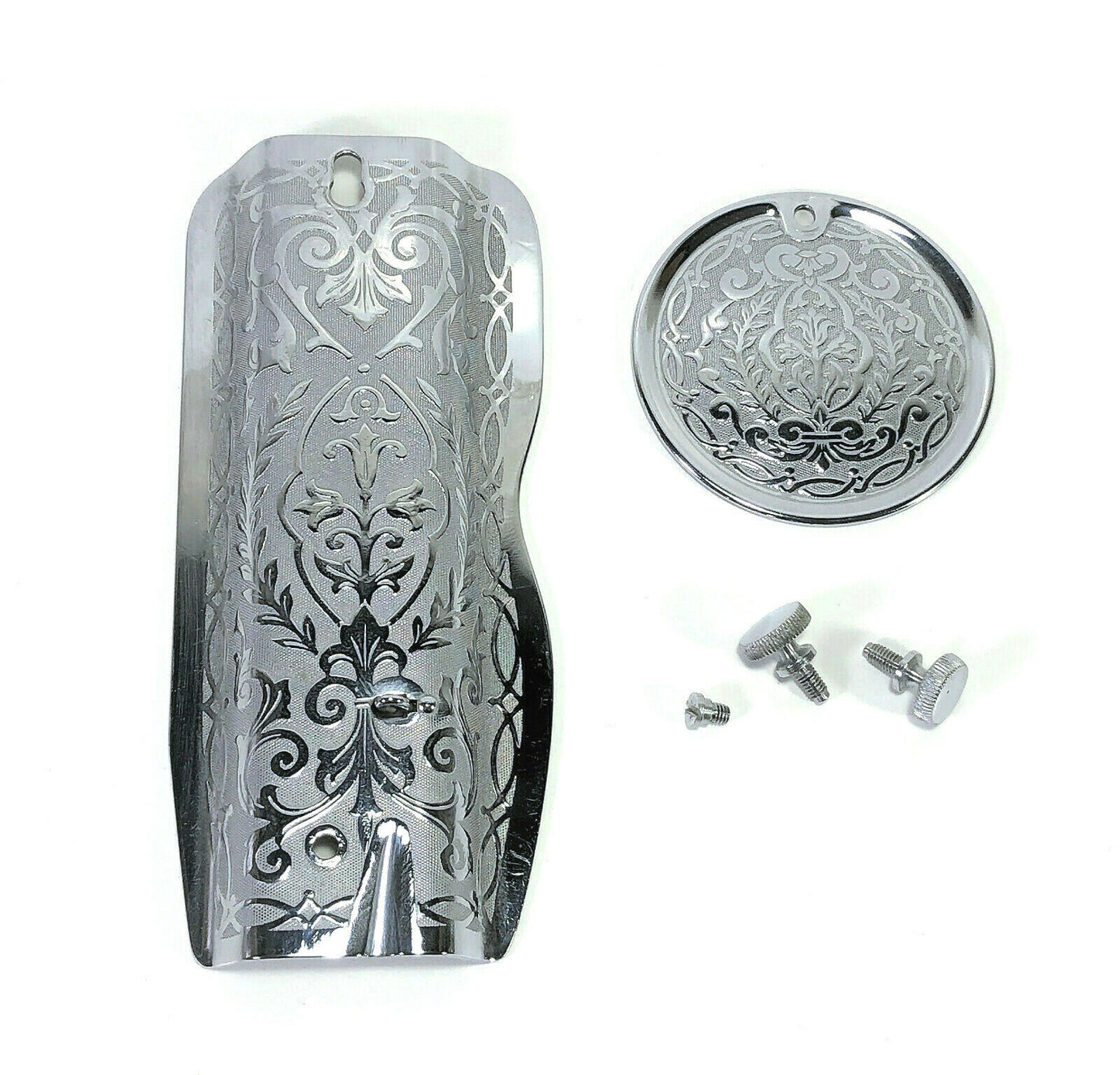Singer 66 66K Sewing Machine Faceplate & Rear Cover Plate in Chrome Si ...