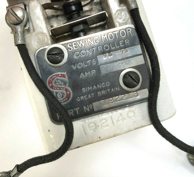 Singer Sewing Machine Bentwood Case Knee Lever Motor Controller Simanc ...